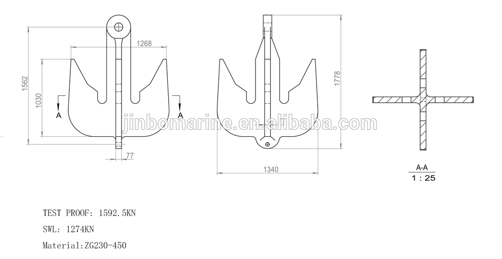 Proof Load 320TON Chain Grapnel From China Suppliers-Lifeboat Davit ...