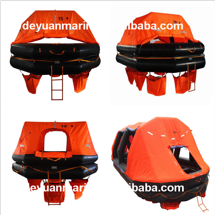 Throw-overboard Type 10 Person Inflatable Life raft Rigid Type Life ...