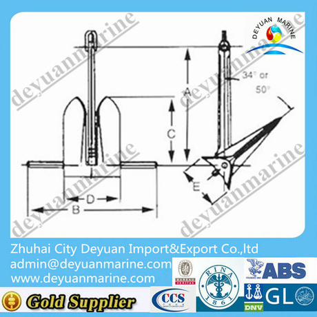 5000KG Marine Offshore Moorfast Anchor for sale From China Suppliers ...