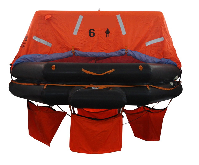 Davit Launched Life Raft Self-Righting Throw Overboard Inflatable ...